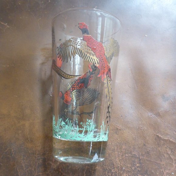 Dining | Vintage Highball Glass W Pheasants Graphics | Poshmark
